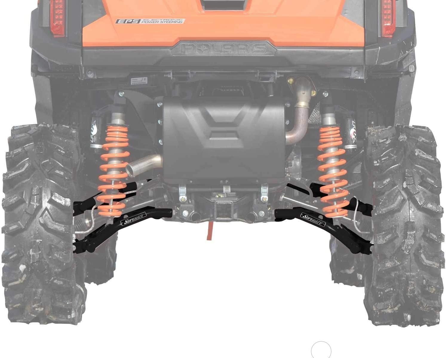 SuperATV Heavy Duty Arched Rear Offset A Arms for 2016+ Polaris General ...