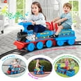 JOYLDIAS 6V Electric Ride-On Train for Kids, Curved Tracks, Songs ...