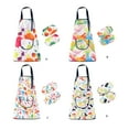 Colorful Cartoon Pattern Art Apron Stain Resistant Polyester Materials ...