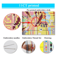 11CT Stamped Cross Stitch Kit Pre-Printed Easy for Beginners Adults ...