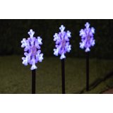 Snowflake Flashing Garden Stakes 12 LED per stake - Set of 3 - Walmart.com