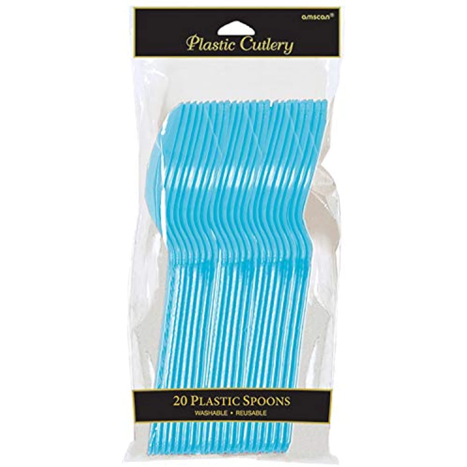 Bright And Vibrant Caribbean Blue Plastic Spoons, 20 Ct. - Walmart.com