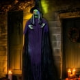 Zimtown 12FT Halloween Animatronic Witch Standing Outdoor Halloween ...