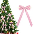 12PCS Pink Velvet Christmas Bows for Tree Decorations – 5"x7" Vintage ...