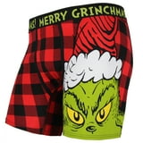 Dr. Seuss The Grinch Men's Merry Grinchmas Santa Grinch Holiday Novelty ...