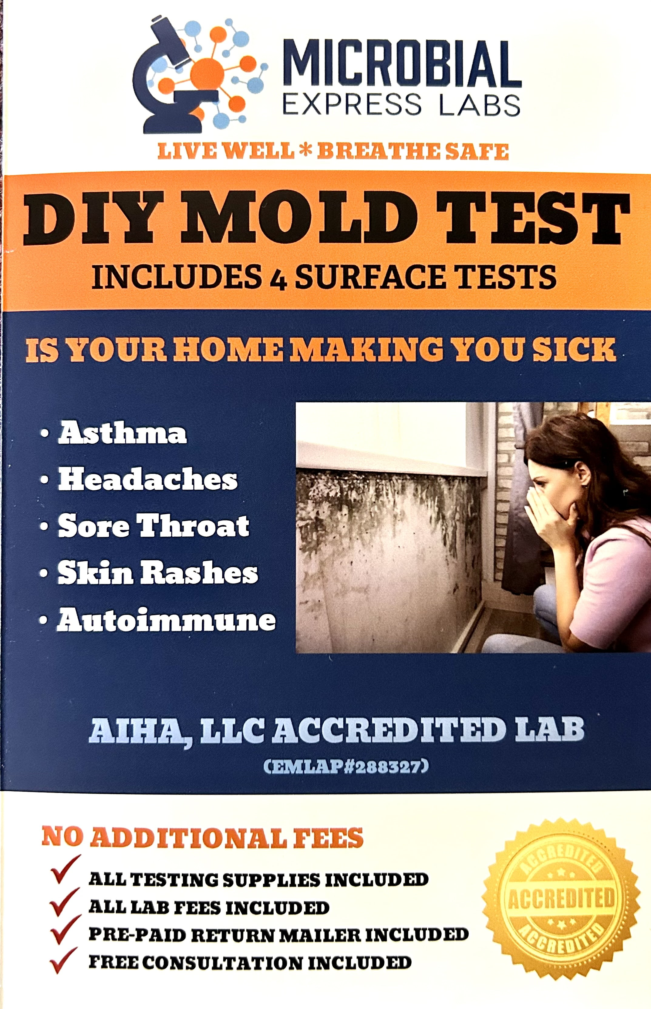 Microbial Express Labs DIY Mold Test Kit for Home or Office (4 Tests ...