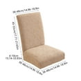 Elastic Dining Chair Covers | Semi-Circular Stretch Knit Slipcovers ...
