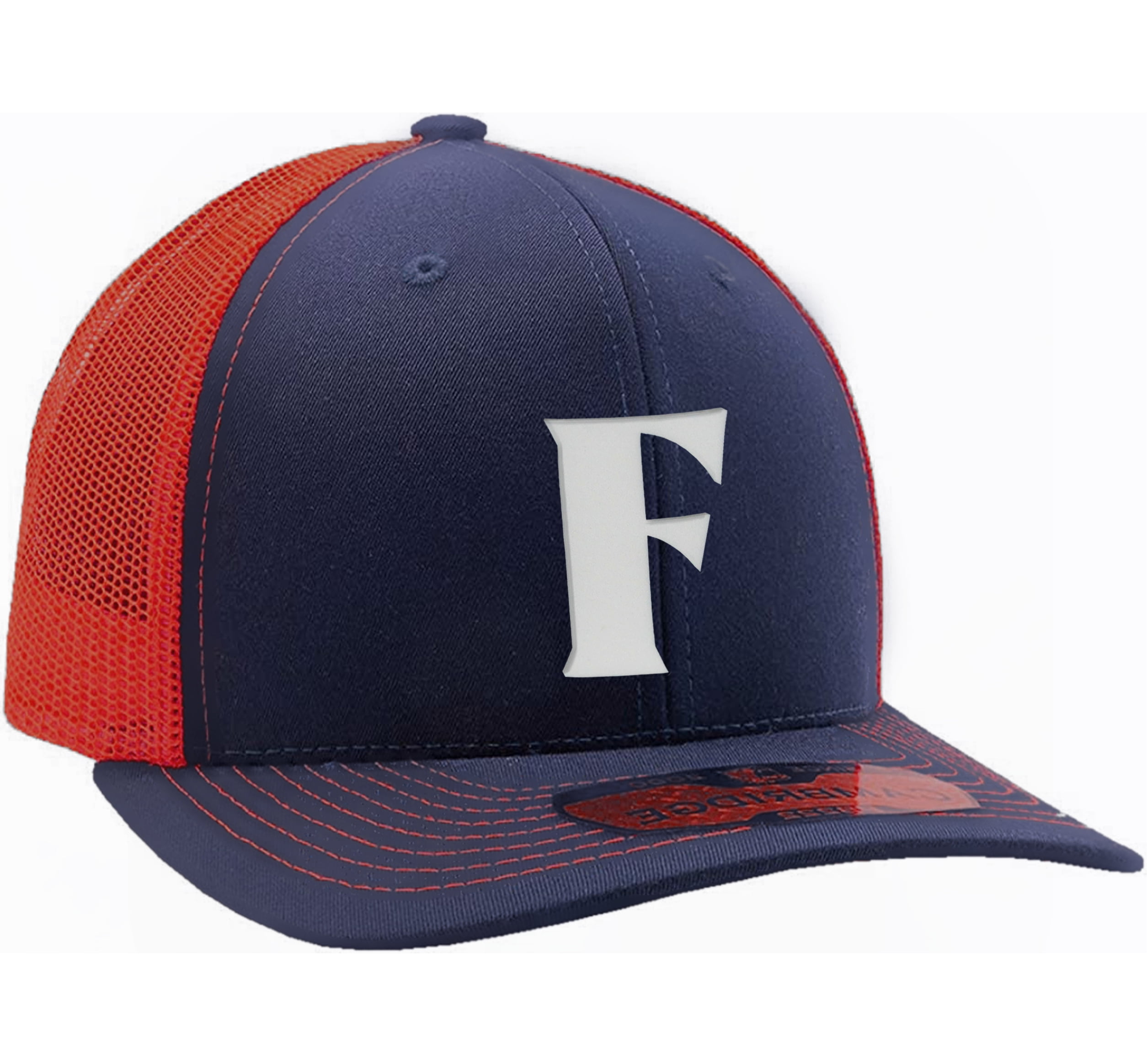 Daxton Baseball Trucker Hat 3D Capital Alphabet Letters Structured Mid ...