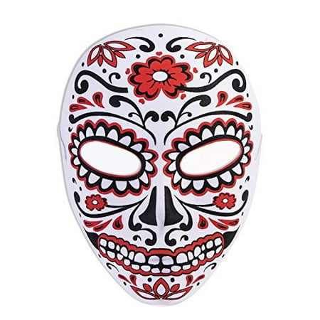 Forum Novelties Day of The Dead Half Mask Red/Black | Walmart Canada