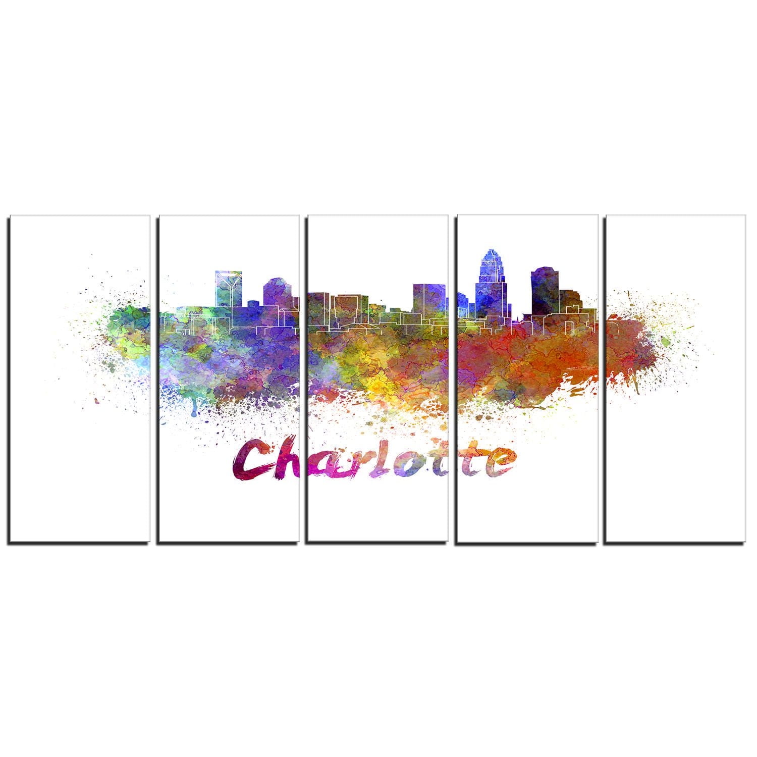 Click here for Designart Design Art Charlotte Skyline Canvas Prin... prices