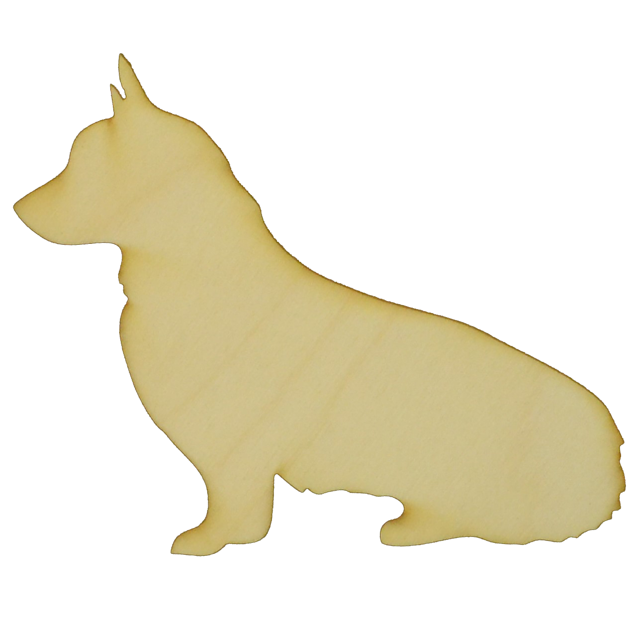 Sitting Corgi Wood Cutout (1/4" Baltic Birch Plywood, Large 18" x 15.25 ...