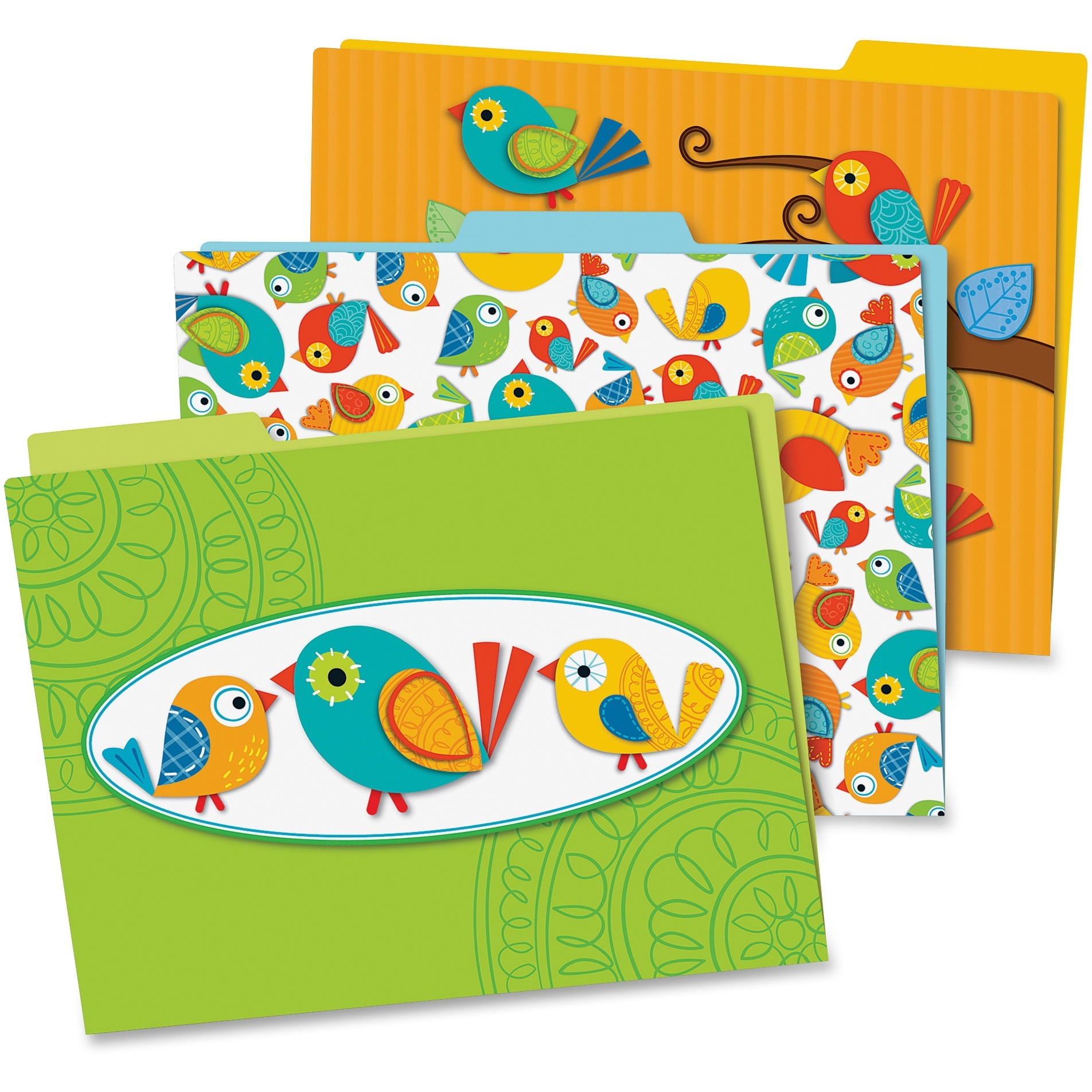 Carson Dellosa Boho Birds File Folders Set Pack Of 6