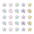 125Pcs 10 Style Transparent Acrylic Beads Bead in Bead Flower & Star ...