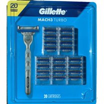 Gillette Mach3 Turbo Men's Shaver Razor Blade Refill Cartridges, 15 ct ...