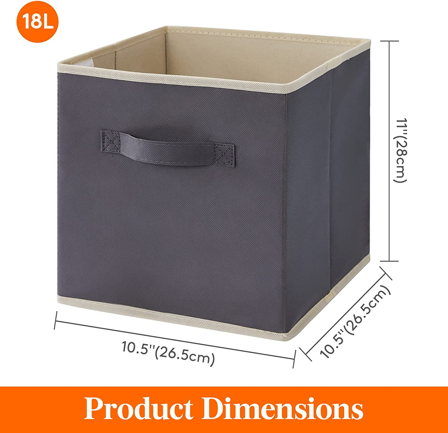 Lifewit Collapsible Storage Cubes 11 Inch Foldable Fabric Bins Multi ...