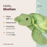 Bearington Shelton Plush Sea Turtle Stuffed Animal, 12 Inches - Walmart.com