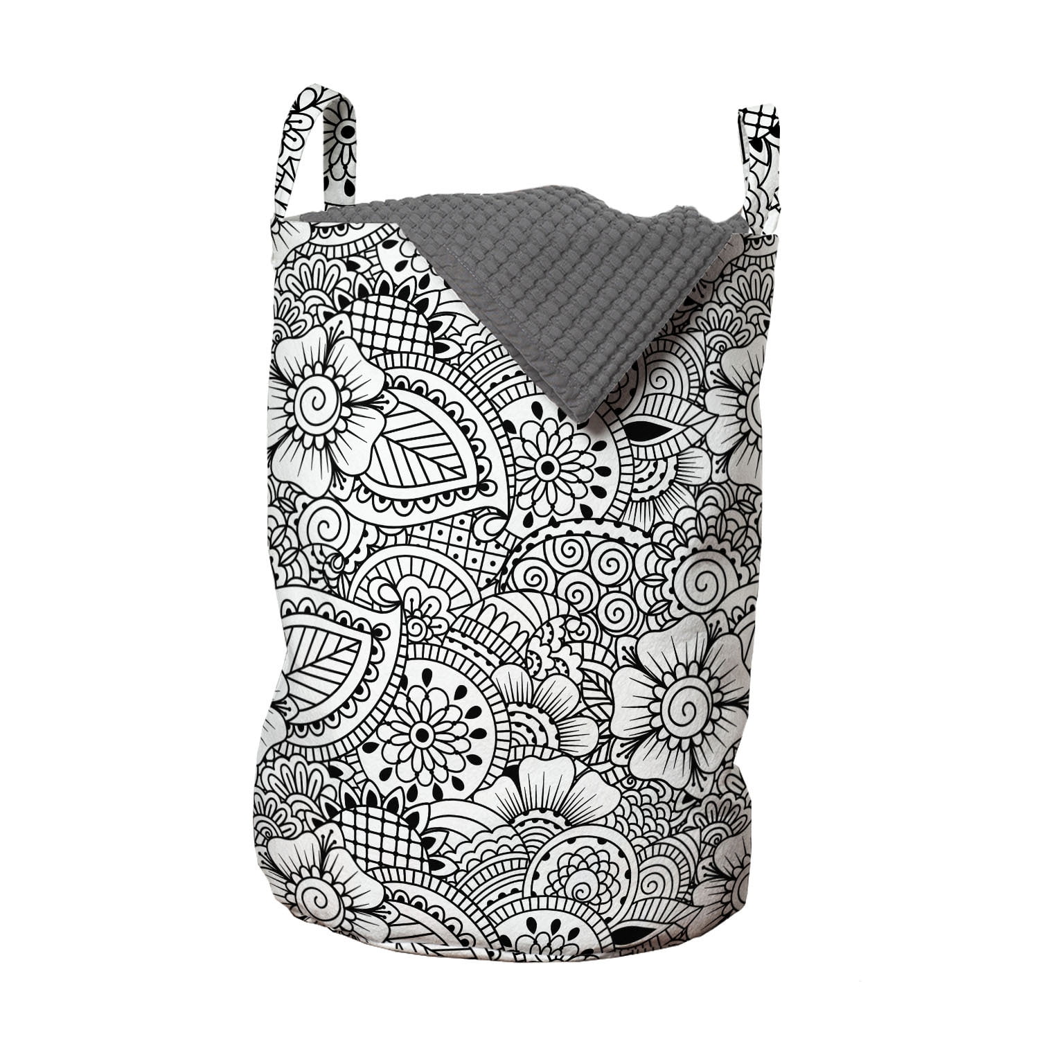 Ethnic Laundry Bag, Tattoo Design Monochrome Cultures Inspirations ...