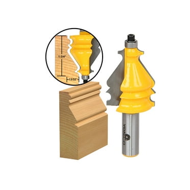 Yonico 5 Bit Casing & Base Molding Router Bit Set - 1/2" Shank - 16501 ...