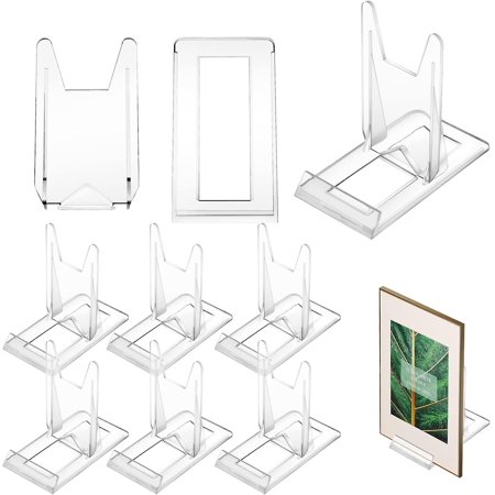 6 Set Acrylic Plate Stands, Clear Display Stand Adjustable Clear ...