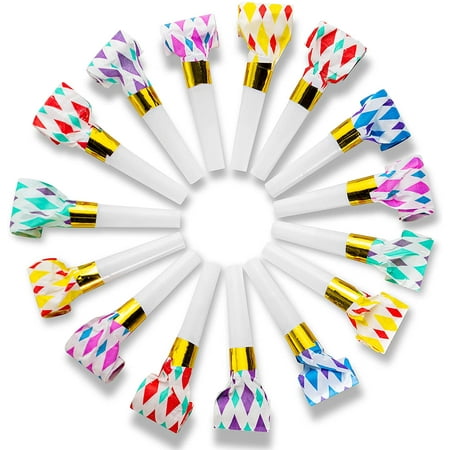 Party Blowers Noise Maker Toys - 144 Pcs Bulk - 11" Musical Blow Outs ...