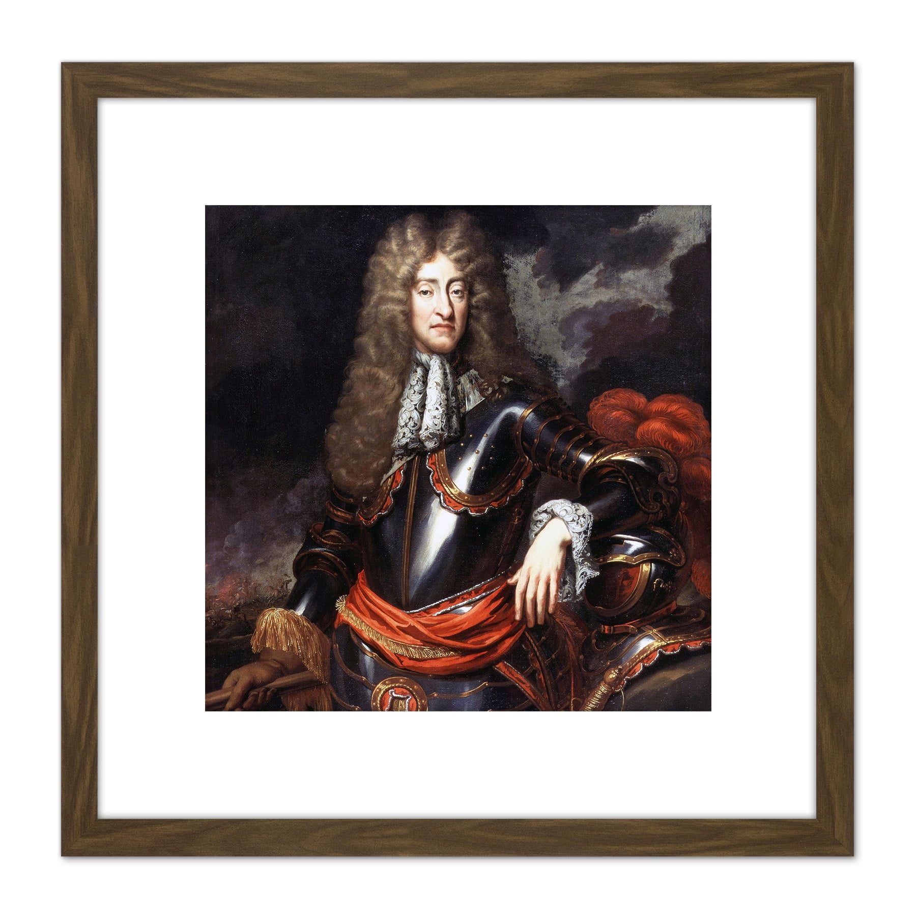 Anonymous Portrait King James II England Painting 8X8 Inch Square ...