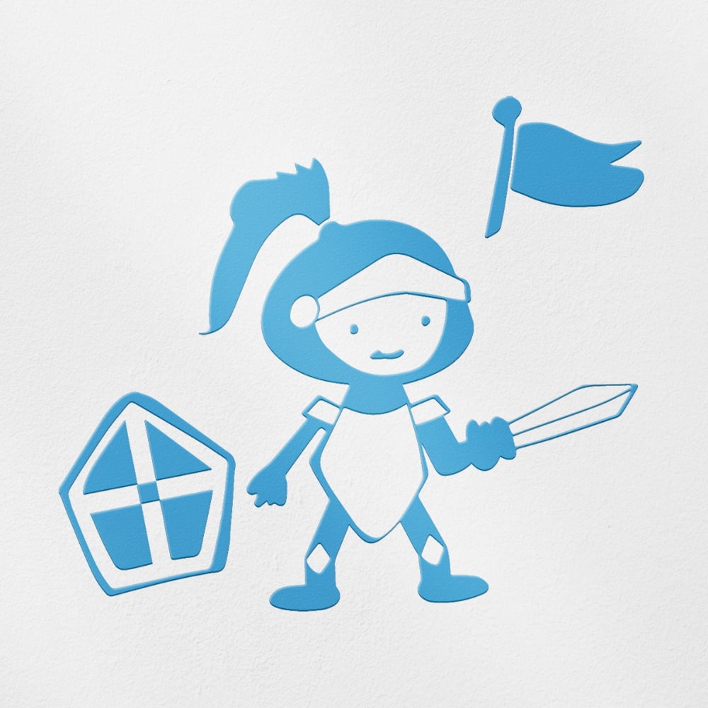Transparent Decal Stickers Of Knight (Azure Blue) Premium Waterproof ...