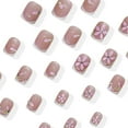 Sweet Glossy Press on Nails Set for Women Girls,Solid Color Short ...