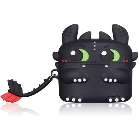 AIMTYD Black Toothless Case for Airpods Pro/ 3, Cute Cartoon Fun Funny ...
