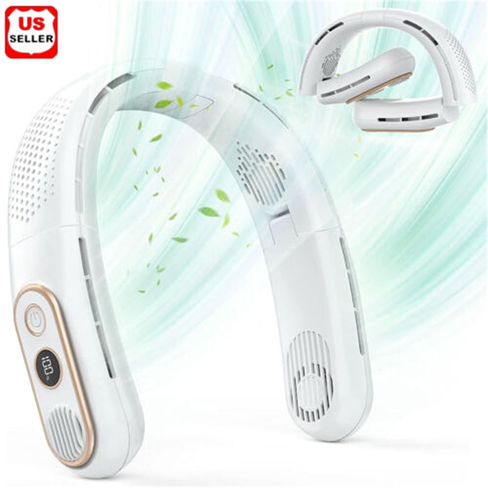 LINKPAL Neck Fan, Upgrade Rechargeable Portable Neck Fan with 3 Speeds ...