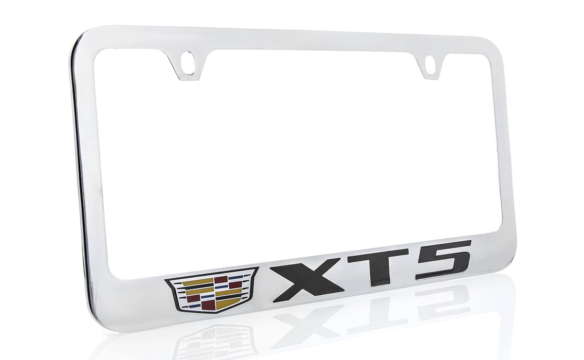 Cadillac XT5 Brass License Plate Frame with Chrome Finish (2 hole ...