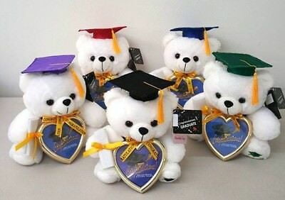 9" Graduation Plush Teddy Bear with Cap & Diploma Holding Heart Frame ...