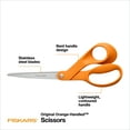 (2 pack) Fiskars 8 Inch Original, Orange Handled Scissors for Adults ...