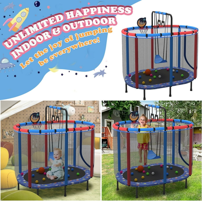 Free Shipping! Toddler Trampoline with Net, 55inch Mini Free Shipping! Toddler Trampoline with Net, 55inch Mini