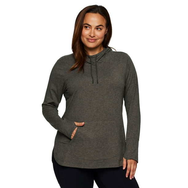 RBX Active Plus Size Women's Super Soft Lightweight Hoodie Tunic With ...