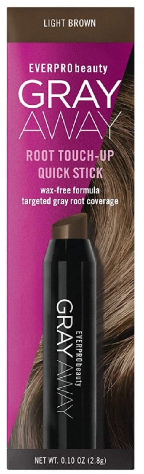 Everpro Grey Away Root Touchup Quick Stick Light Brown 0.10 oz (Pack of ...