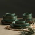 Stone Lain Brasa 16-Piece Dinnerware Set Stoneware, Green - Walmart.com