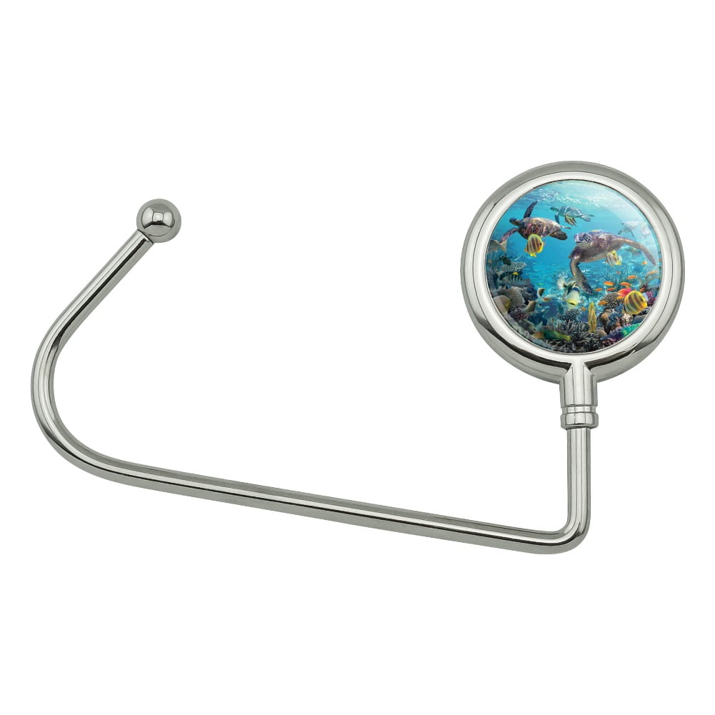 Ocean Coral Reef Sea Turtles Diving Purse Bag Hanger Holder Hook ...