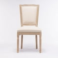 Contemporary Dining Chairs, Antique Painting Linen Fabric Side Chair ...