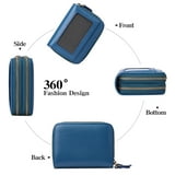 Sendefn RFID Blocking Wallet for Women, Genuine Leather, Double Zip ...
