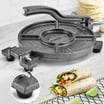 "ARC Large Round Flour Machine, 10"" Cast Iron Tortilla Press with 100 ...