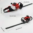 "TOPTENG 26cc Gas Hedge Trimmer, Double Sided 24"" Blade, Recoil Start, Fast Charger, Red&Black ...