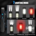 Portable Flat Pocket Flashlight, Slim Rechargeable EDC Flashlight with ...