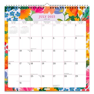 18" x 24" Erasable Undated One Month Laminated Wall Calendar Monthly ...
