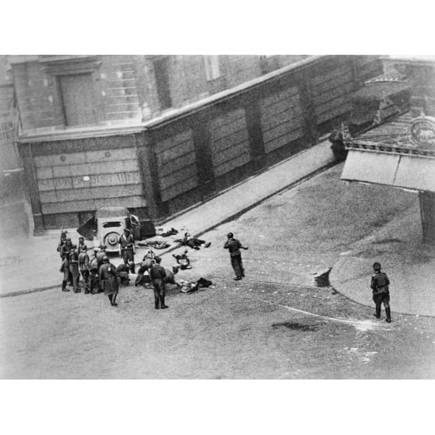 Executed French Partisans Lying On A City Street History (36 x 24 ...