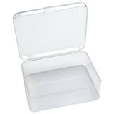 Small Square Transparent Plastic Storage Box Jewelry Crafts Case Clear ...