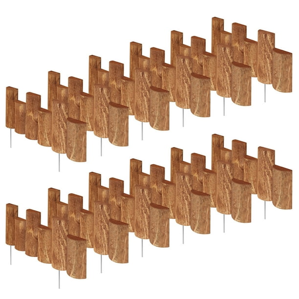 Greenes Fence 7" x 18" Brown Wood Garden Border Edging (12 Pack ...