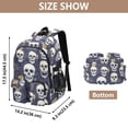 ALAZA Skull Swirl Line Print Student Backpack School Bookbag Large ...