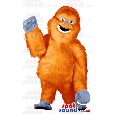 Orange chimpanzee with a lot of fur in his body dancing - Animal ...