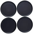 "Bruntmor 4-Piece Elegant Matte Black Ceramic Dinner Plates, 8"" Round ...