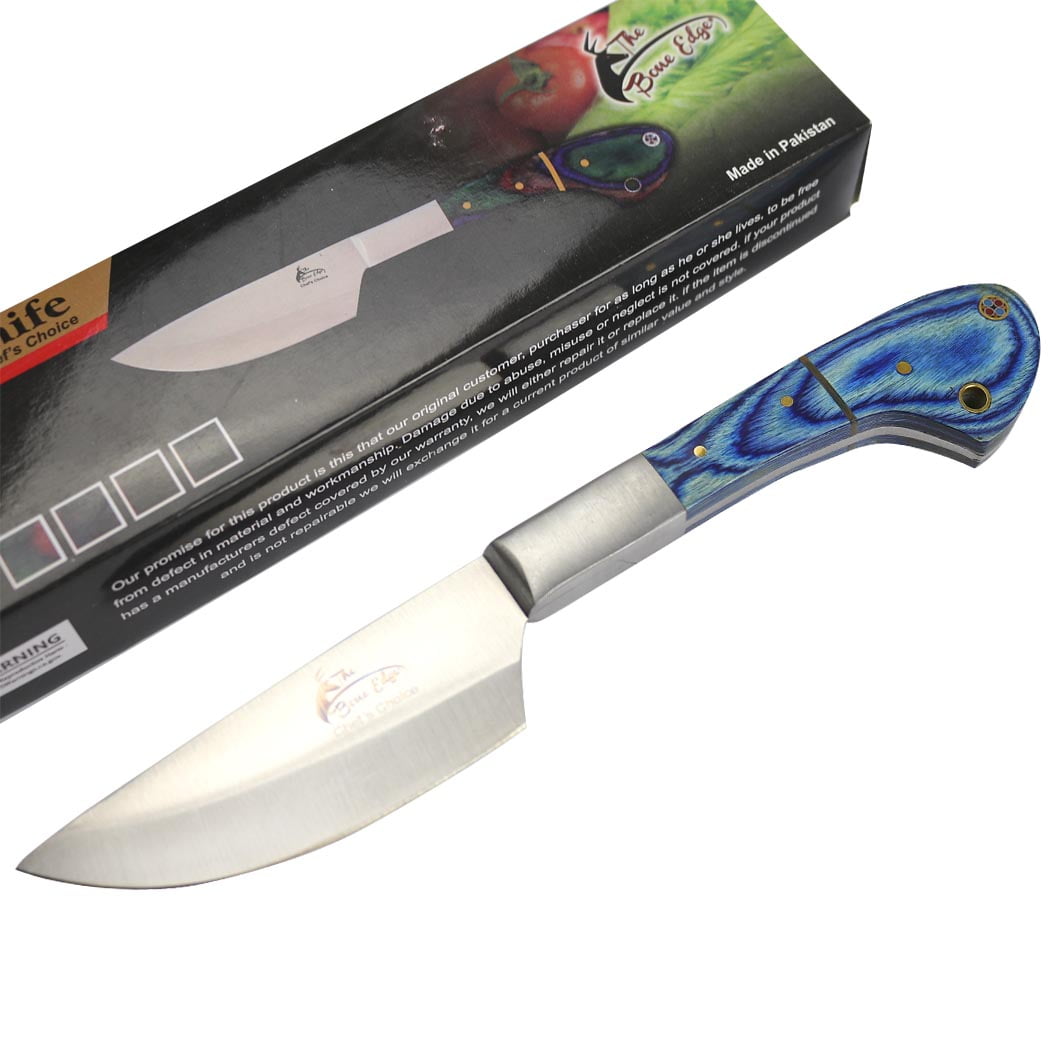 TheBoneEdge 9' Chef's Kitchen Knife Blue Packawood Handle Stainless ...